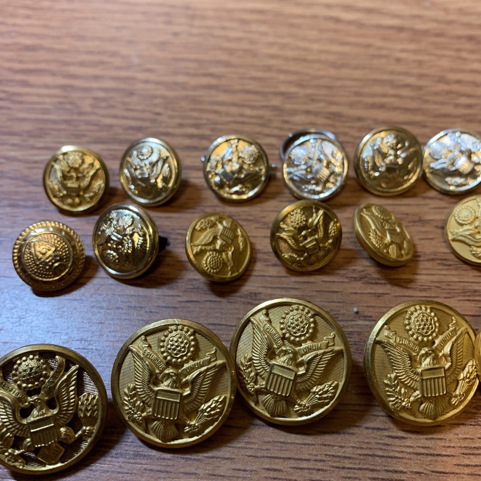 Vintage WWII US Army Military Uniform Buttons (Lot of 62) | eBay