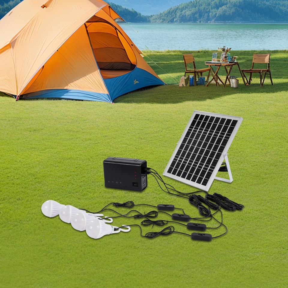 Portable Solar Panel Power Storage Generator Light Charger House System ...