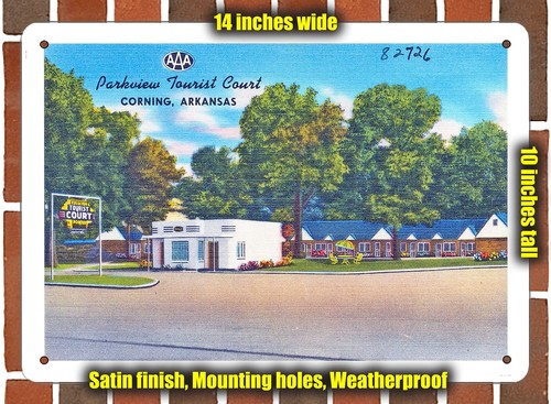 Metal Sign - Arkansas Postcard - Parkview Tourist Court, Corning ...