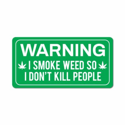 Warning I Smoke Weed Sticker Decal Warning Funny Joke Tools Car Notice ...