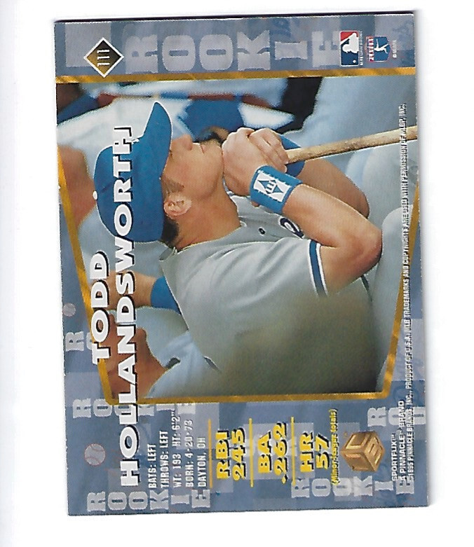 1995 Sportflix UC3 #111 Dodgers Todd Hollandsworth Rookie Baseball Card ...