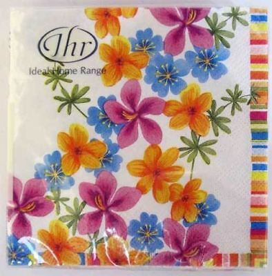 Colorful Flower Drizzle Paper Cocktail Napkins 20 Per Pack - C404190 | eBay