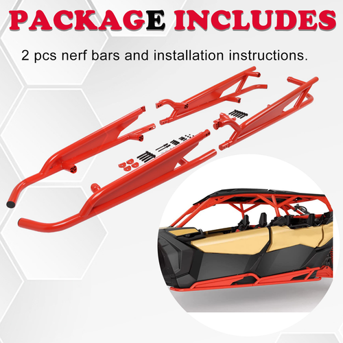 Nerf Bars Rock Sliders for 2017-2024 Can-Am Maverick X3 Max - 4 Seater ...