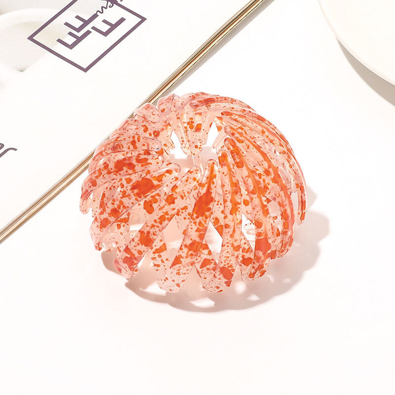 Womens Bird Nest Expanding Ponytail Tail Hair Bun Holder Clip Claw ...