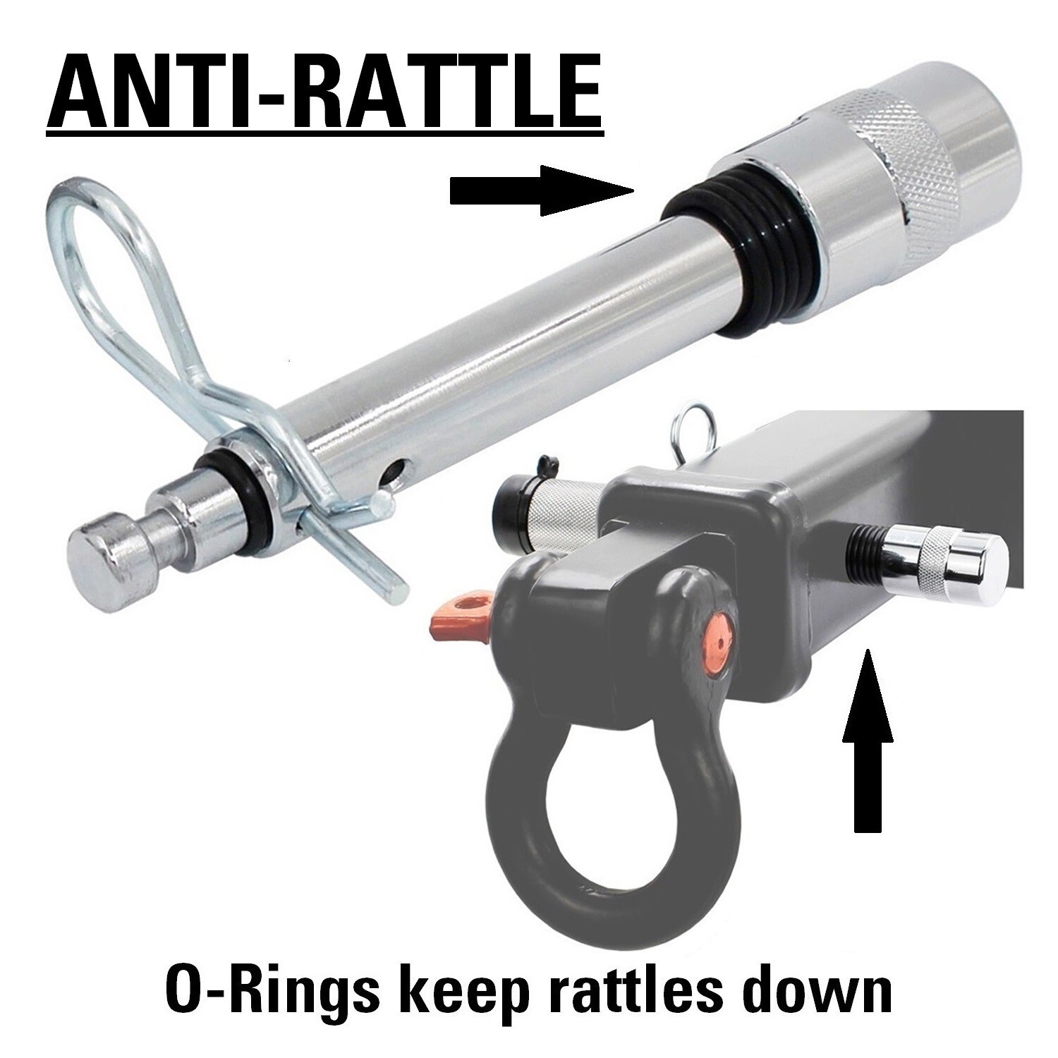 TowWorks 5/8" Trailer Hitch Locking Pin with Double Safety and Anti ...