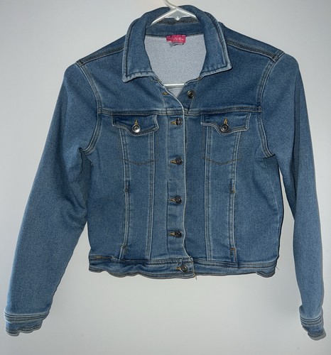 Girls Jean Jacket Blue Soft Stretch Size Large 10/12 ZUNIE GIRL | eBay