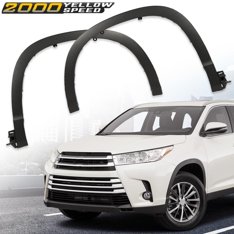 Front Wheel Well Arch Molding Fender Flares Fit For 2014-2019 Toyota ...