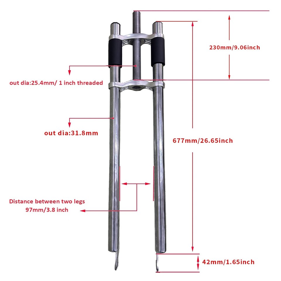 DONSP1986 26" Bicycle Fork, Triple Tree Fork, Suspension Bike Fork | eBay