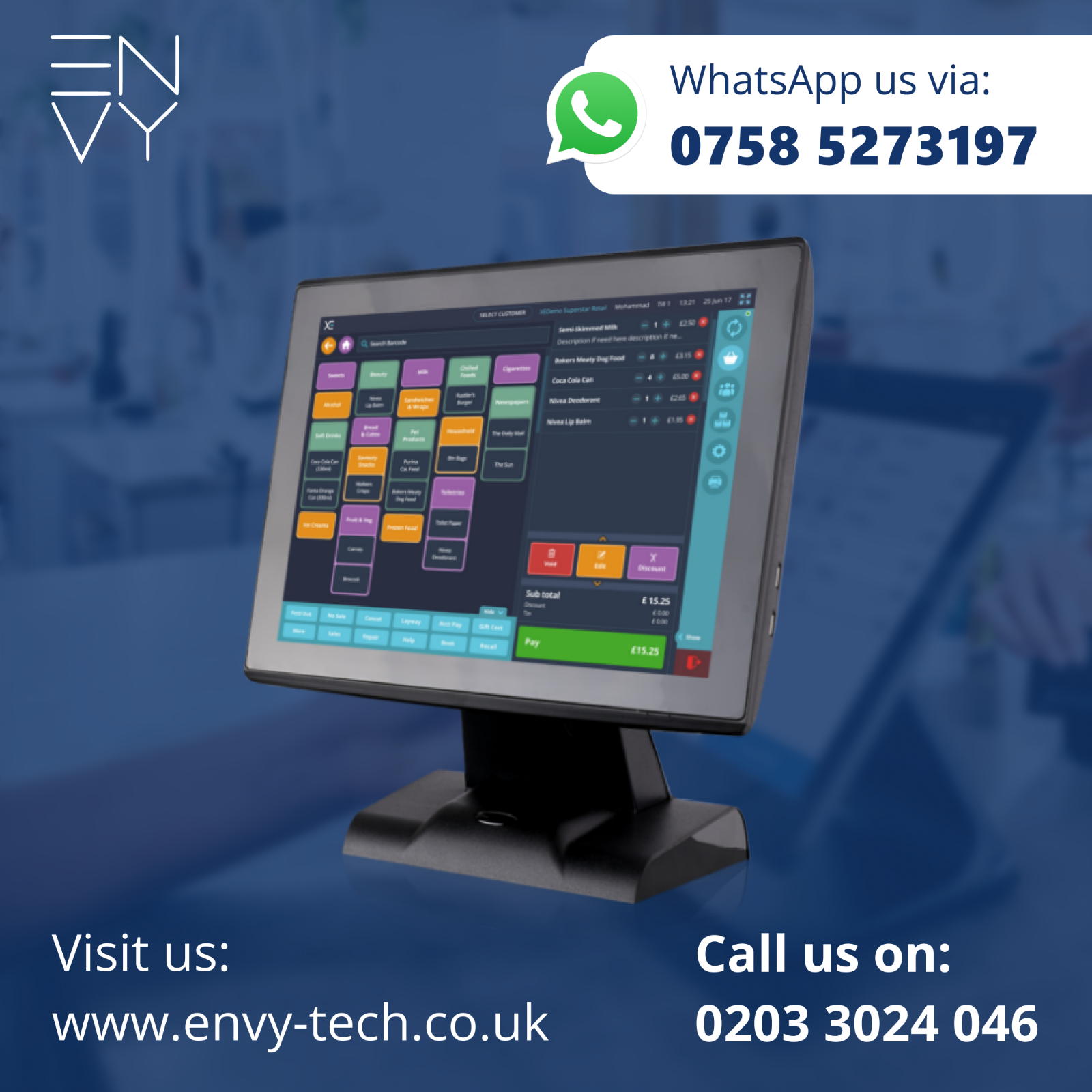 POS New 15" AIO EPOS Till System and Card Terminal Restaurants ...