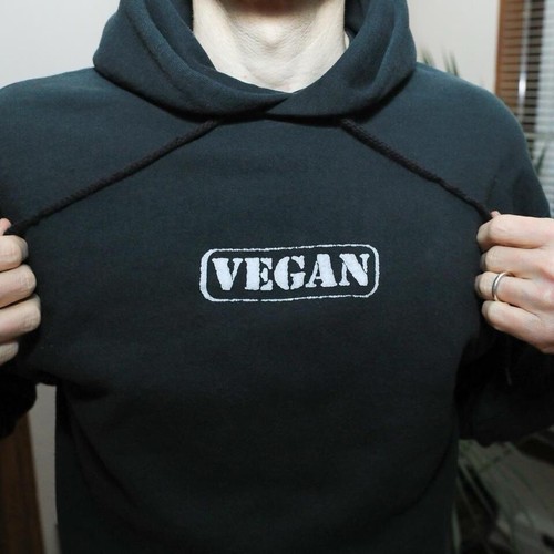 Vegan Y2K Black Hoodie Grunge Skater Gorpy Hooded Sweatshirt Merch by ...
