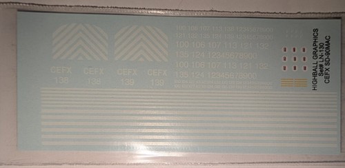 Highball Graphics LN-130 HO CEFX SD-90MAC Decal Set | eBay