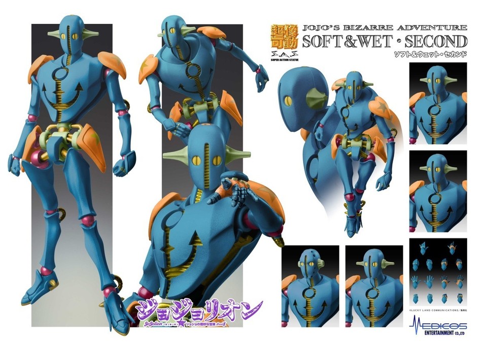 Medicos Super Action Statue JoJo Josuke 2nd , soft & wet 2nd , Acrylic ...