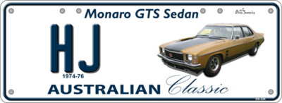 Holden HJ MONARO SEDAN 1974 Number Plates GMH Licence Vanity Sign ...
