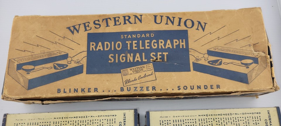 1930's Western Union Standard Radio Telegraph Signal Set Litho Tin Toy ...