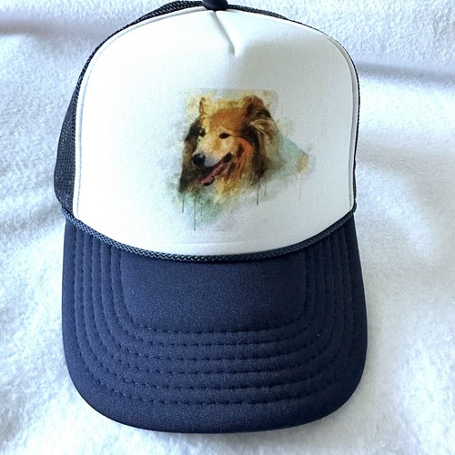 VINTAGE Collie Dog Otto Hat Rope Foam Mesh Snapback Trucker Hat Cap ...
