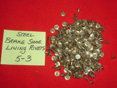 BRAKE RIVETS - 5-3 or 5-4 or 5-6 STEEL BRAKE SHOE LINING / CLUTCH ...