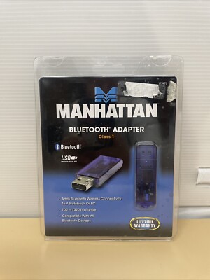Manhattan Bluetooth Adapter Class 1 USB Wireless Bluetooth Connectivity ...