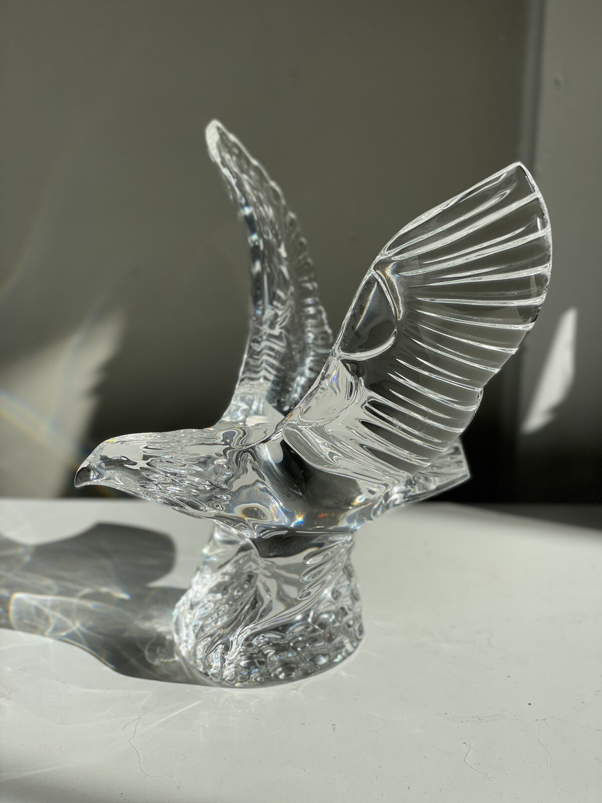 Waterford Crystal “Eagle’s Wing” Eagle Bird Figurine Sculpture Ireland ...