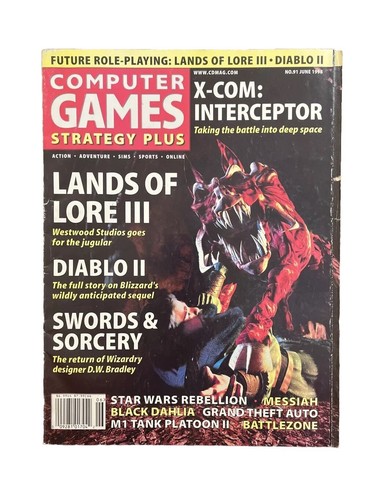 Computer Games Strategy Plus Magazine #91 June 1998 Lands Of Lore III ...