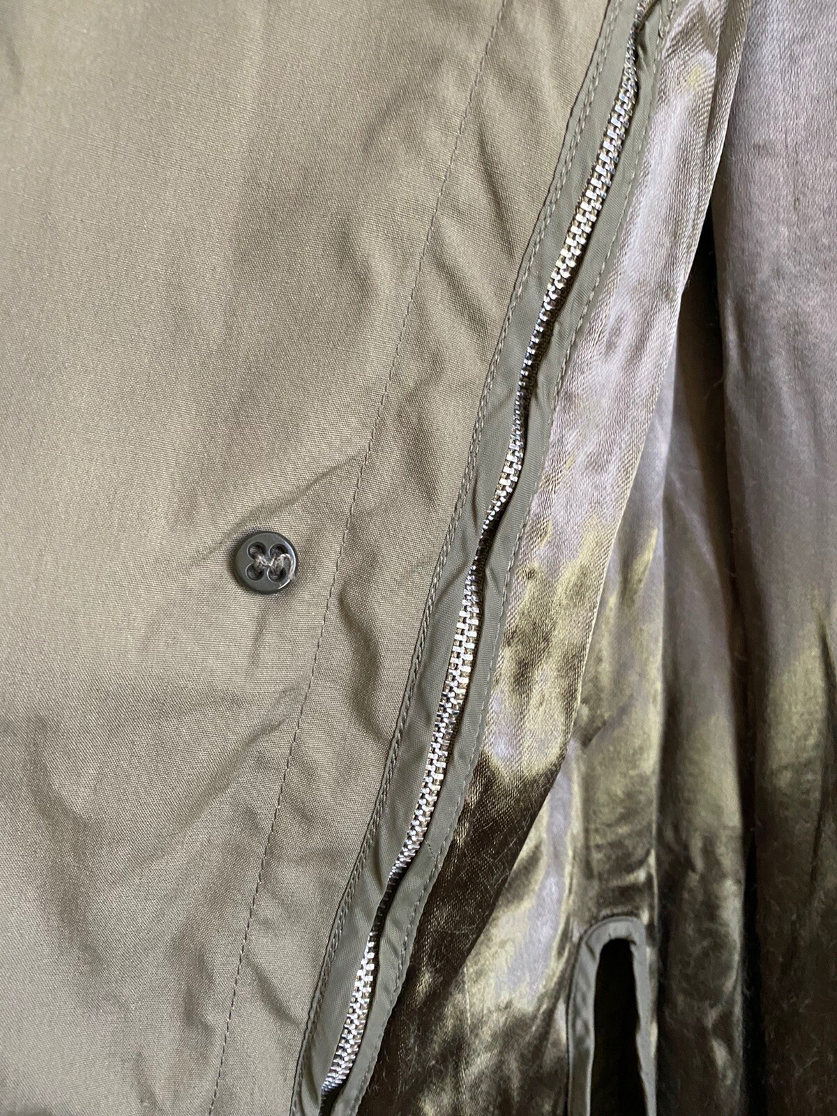 USMC All Weather Coat Long Trench Military Issue Mens 42L Large Green ...