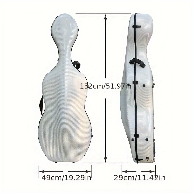 New Advanced Cello Case 4/4 Full Size Carbon Fiber Hard Shell Light ...