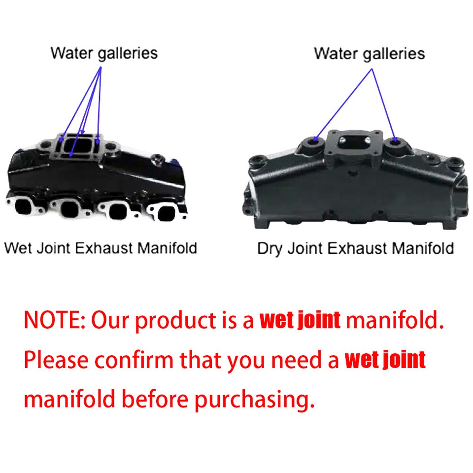 Marine Exhaust Manifold 18-1953-2 Fits MCM/MIE GM V8 (305, 350, 377 CID ...