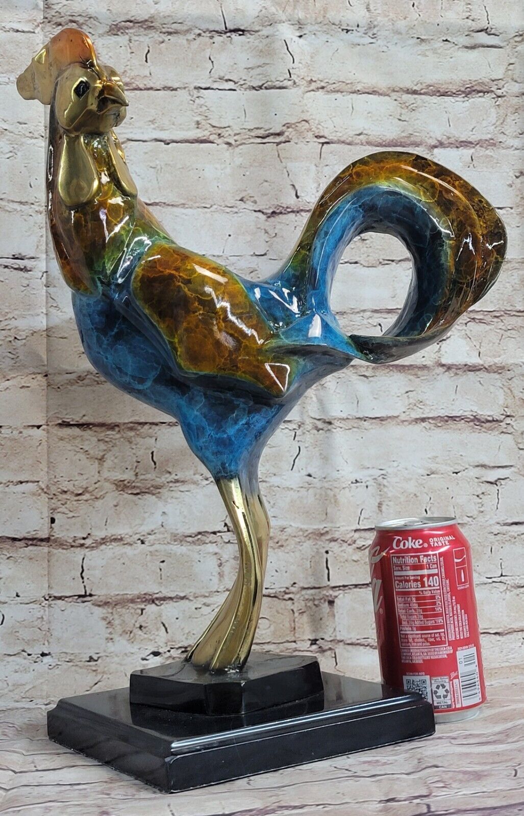 Bronze Abstract Picasso Cock Statue Hand Crafted Cubism Chicken ...