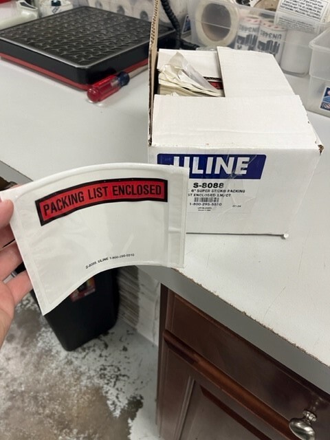 Uline Packing List Self Adhesive Envelopes INVOICE Pouch S-8088 for ...