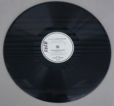 Rare Elder Barber Autumn In Rome Indiscretion Odeon Record White Label ...