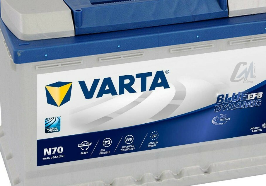 N70 BATTERIA AUTO VARTA 70AH 760A EFB 12V +DX 278x175x190 B13 ...