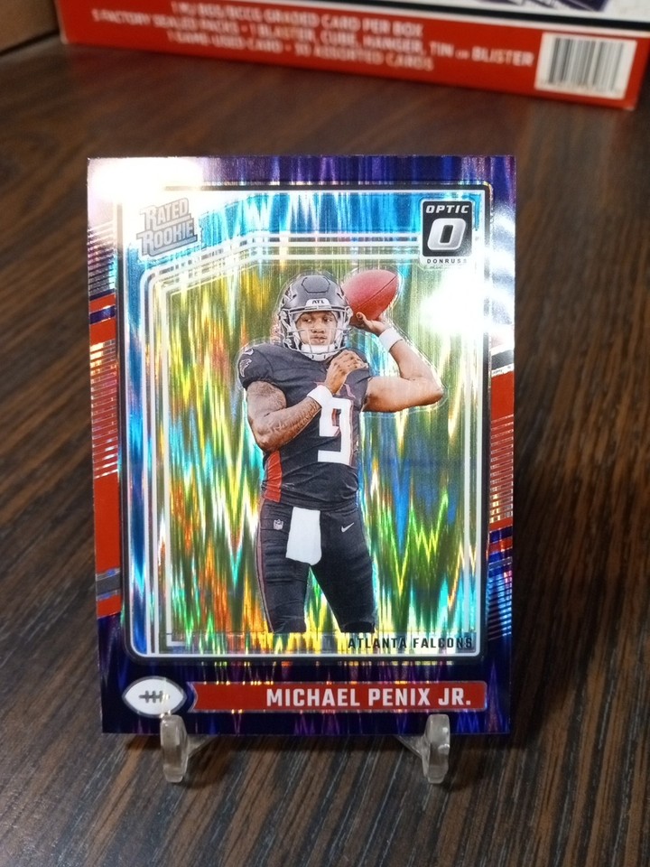 2024 Panini Donruss Optic Michael Penix Jr. Rated Rookie #279 Purple Shock Prizm | eBay
