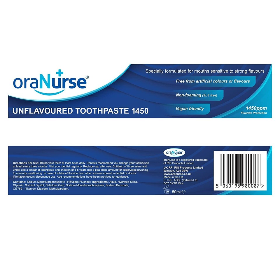 Oranurse 50 ml Unflavoured Toothpaste (Each) | eBay