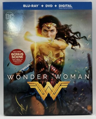 Wonder Woman Blu-Ray + DVD + Digital Gal Gadot Chris Pine Robin Wright ...
