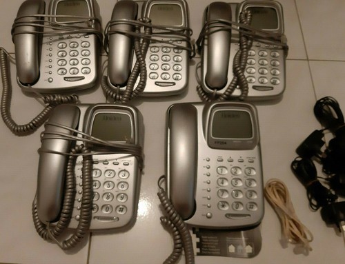 6x Uniden FP 204 Push Button Desk wall Phone With backlit keypad & LCD ...