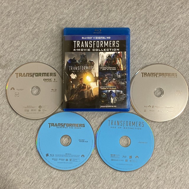 Transformers Blu Ray Collection 4 Movies No Digital Copies Optimus ...