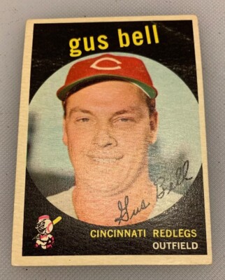 1959 Topps # 365 Gus Bell Baseball Card Cincinnati Redlegs Reds Red ...