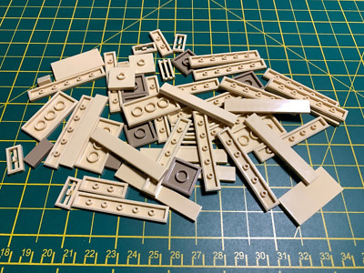 55 LEGO BRAND NEW TILE lot TAN & dark tan Star Wars City Marvel finish ...