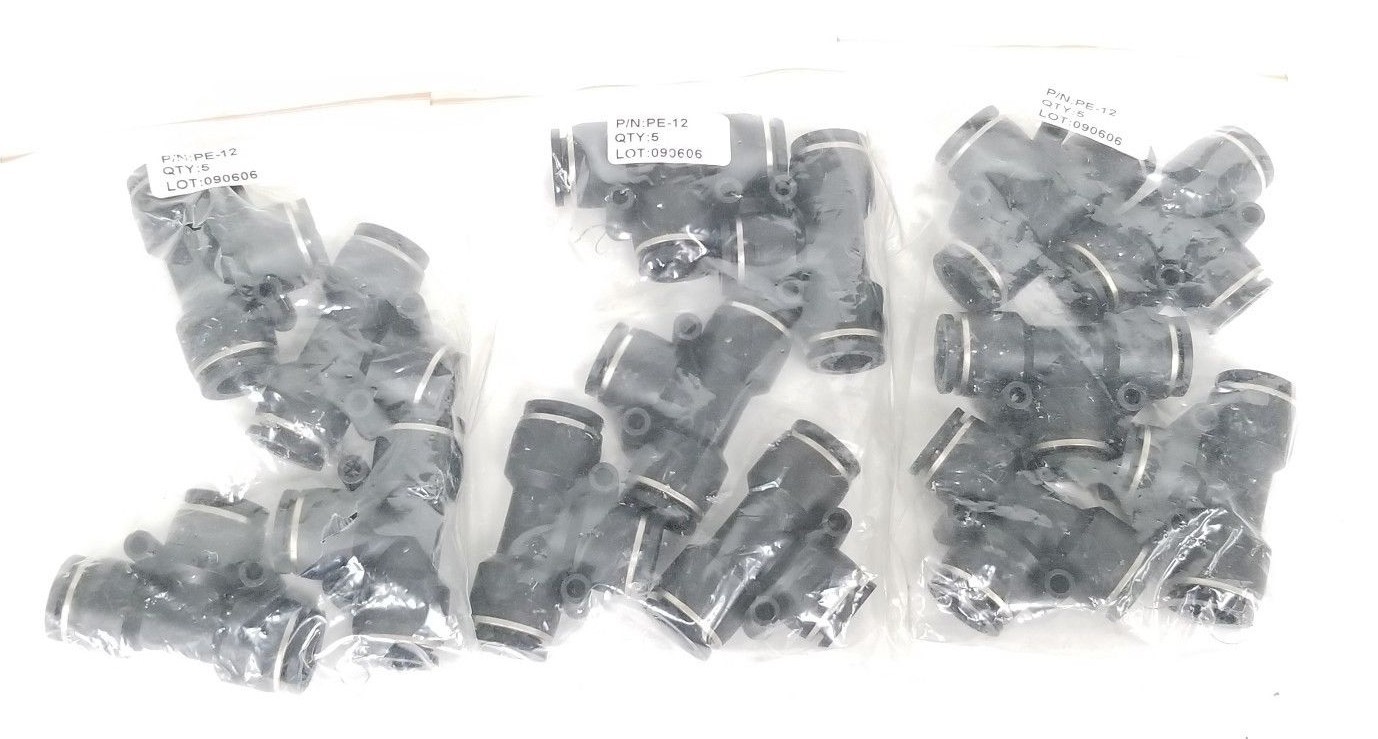 LOT OF 14 NEW PISCO PNEUMATICS PE-12 FITTINGS, TEE, 12MM, PE12 | eBay