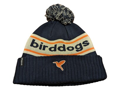 Birddogs Hat Winter Cap Beanie Blue Knit Cuffed Pom Pom Ski One Size | eBay