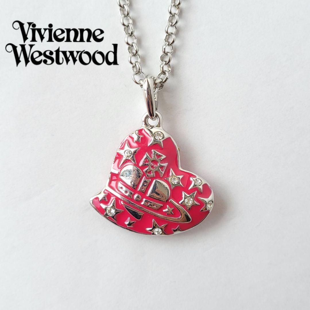 Vivienne Westwood Diamante Heart Necklace Pink No box Outlet Vivienne Westwood Diamante Heart Necklace Pink No box Outlet