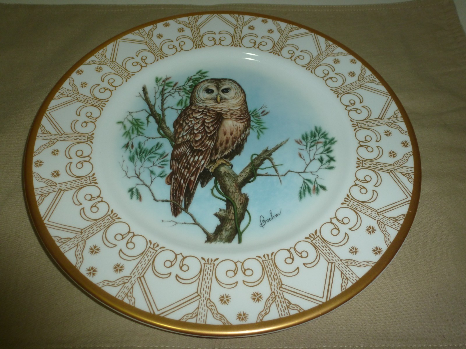 Boehm Owl Plate, Northern Barred Owl, Boehm Studios, 10-3/4" | eBay