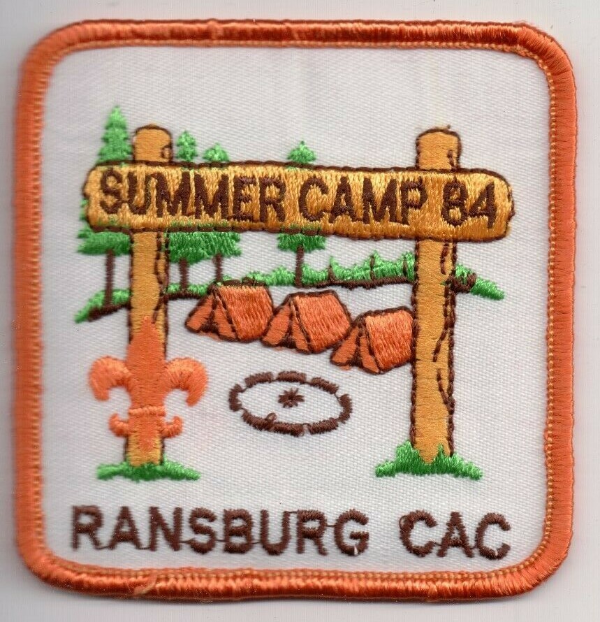 AD BSA Patch, Camp Ransburg Reservation 1984, Crossroads of America ...