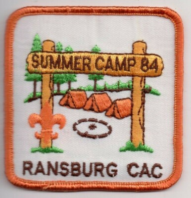 AD BSA Patch, Camp Ransburg Reservation 1984, Crossroads of America ...