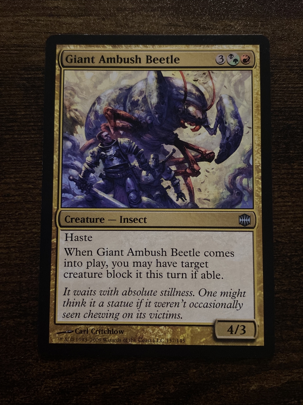 Giant Ambush Beetle (137) Alara Reborn MTG Magic The Gathering D9289 ...
