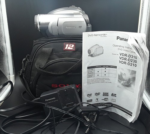 Panasonic VDR-D210 DVD Video Camera Lot DVD-R Case Battery Cords | eBay