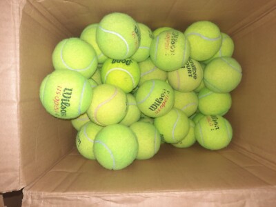 100 used tennis balls, some really good, some flat, mostly wilson ...