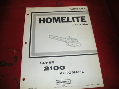 Homelite super 2100 auto chainsaw,ipl,illustrated parts list 24690 | eBay