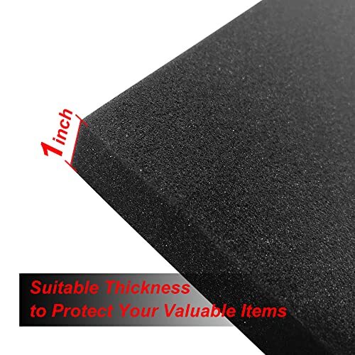 Black Packing Foam Sheets 4pcs Cuttable Polyurethane Foam Pads ...