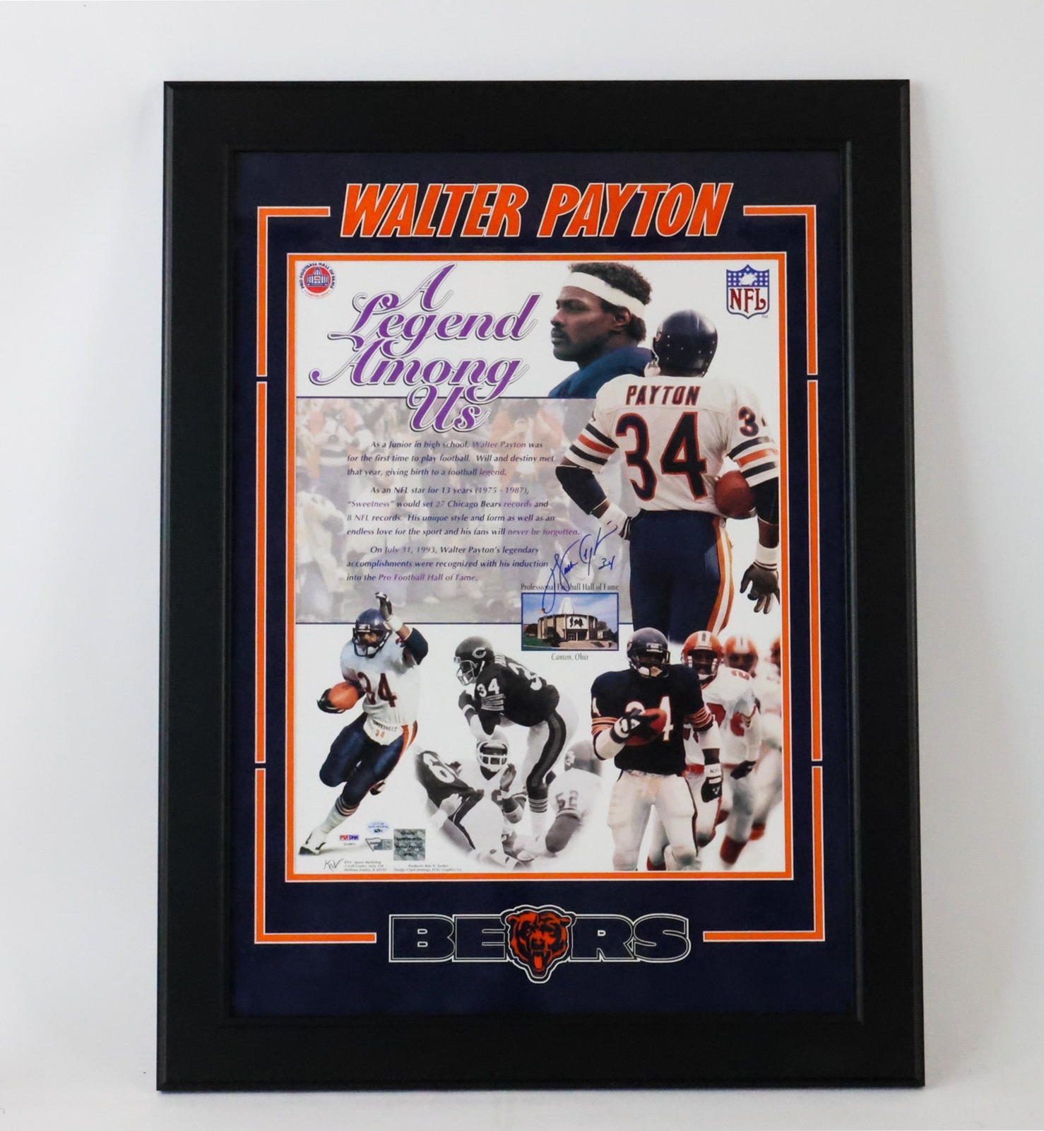 Walter Payton Autographed Memorabilia | Signed Photo, Jersey ...