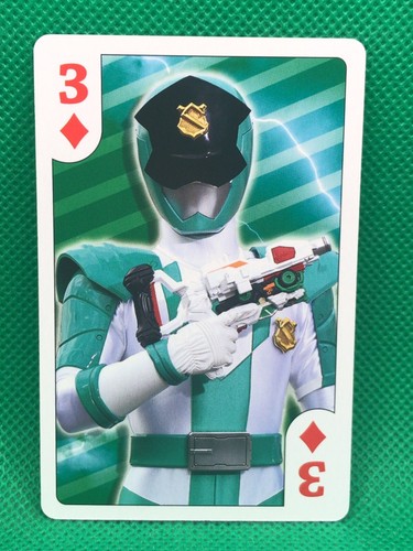 Green Diamond 03 Lupinranger vs Patranger Power ranger playing card ...